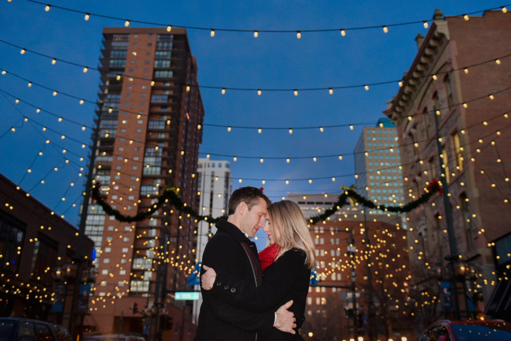 Mackenzie + Logan | Downtown Denver Holiday Engagement Photos - Denver ...